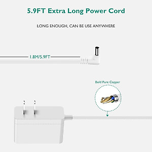 Lnauy Charger for Baby Humidifier Compatible with Frida Baby 3-in-1 Cool Mist Humidifier Power Cord Humidifier Replacement Charging Cable 24V AC Power Adapter 5.9Ft