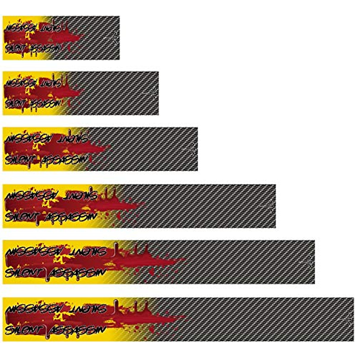 White Water Archery Non-Laminated Silent Assassin Yellow Carbon Fiber Fade 2 Arrow Wraps 15 Pc Pack Choose Length Width (9, 1)