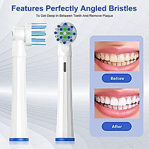 Replacement Heads Compatible with Oral B Braun, Sensitive Electric Toothbrush Heads Precision Refills for 7000, Sensitive Gum Care, Gentle Clean, OralB Pro 1000, 9600, 500, 3000, 8000, Plus (6 Count)