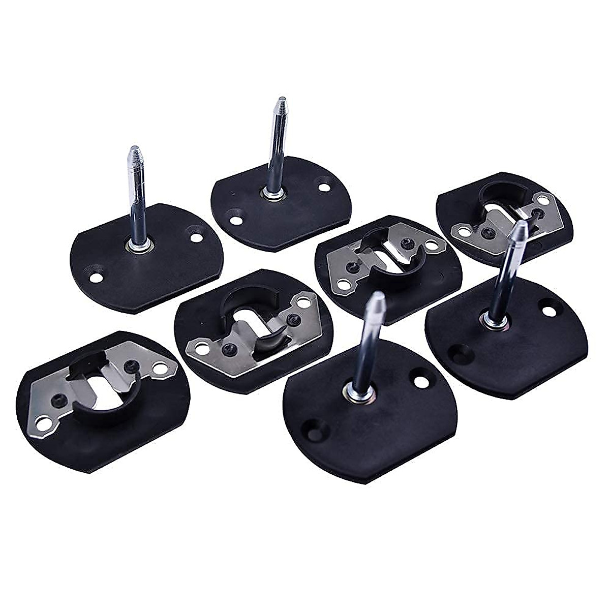 Yoogu 4 Sets Furniture Connector Pin Style Replacements Part Sofa Couch Sectional Connector Black