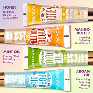 Broadway Vita-Lip Clear Lip Gloss Moisturizing Hydrating Nourishing Long Lasting High Shine Glossy Lip Care Gloss 0.47oz/14ml (10 PCS SET)