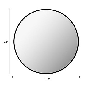 Zadro Compact 15X Magnification Travel Lightweight Portable Suction Cup Makeup Spot Mirror, Black, Black Finish