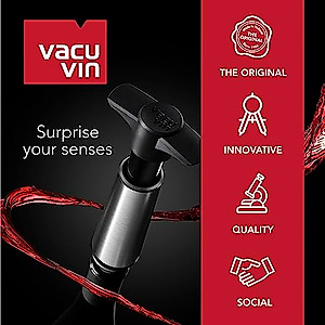 Vacu Vin Active Cooler Wine Chiller - Reusable, Flexible Wine Bottle Cooler - Wine Grapes Print - Wine Cooler Sleeve For Standard Size Bottles - Insulated Wine Bottle Chiller to Keep Wine Cold