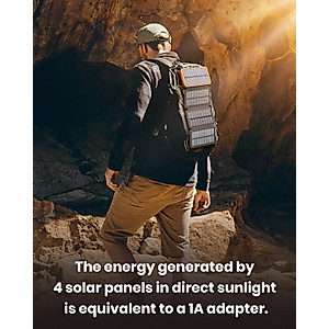 FEELLE Solar Charger 27000mAh, 22.5W Fast Charging Solar Power Bank 4 Solar Panels Portable Phone Charger PD QC 4.0 USB C External Battery Pack for iPhone Samaung iPad Outdoor