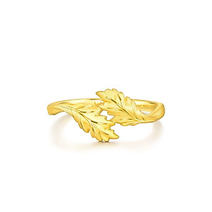 CHOW SANG SANG 999 24K Solid Gold Acanthus Ring for Women 93243R (Our Size 13 / US 6)