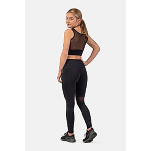 NEBBIA Black Mesh Design Breathe Sports Bra 412