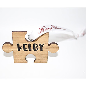 Hiding Place Boutique, Handmade Puzzle Teacher Ornament, Autism Kindergarten Classroom Christmas Personalize Pre K Gift Graduation Elementary Retirement Squad Crew Lunch Science Math Reading Writing