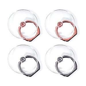 MOFIT Transparent Cell Phone Ring Holder 360°Rotation Finger Ring Stand Compatible with All Mobile Phones and Tablet Devices (2 * Rose Gold and 2 * Silver) (5TMZHK001)