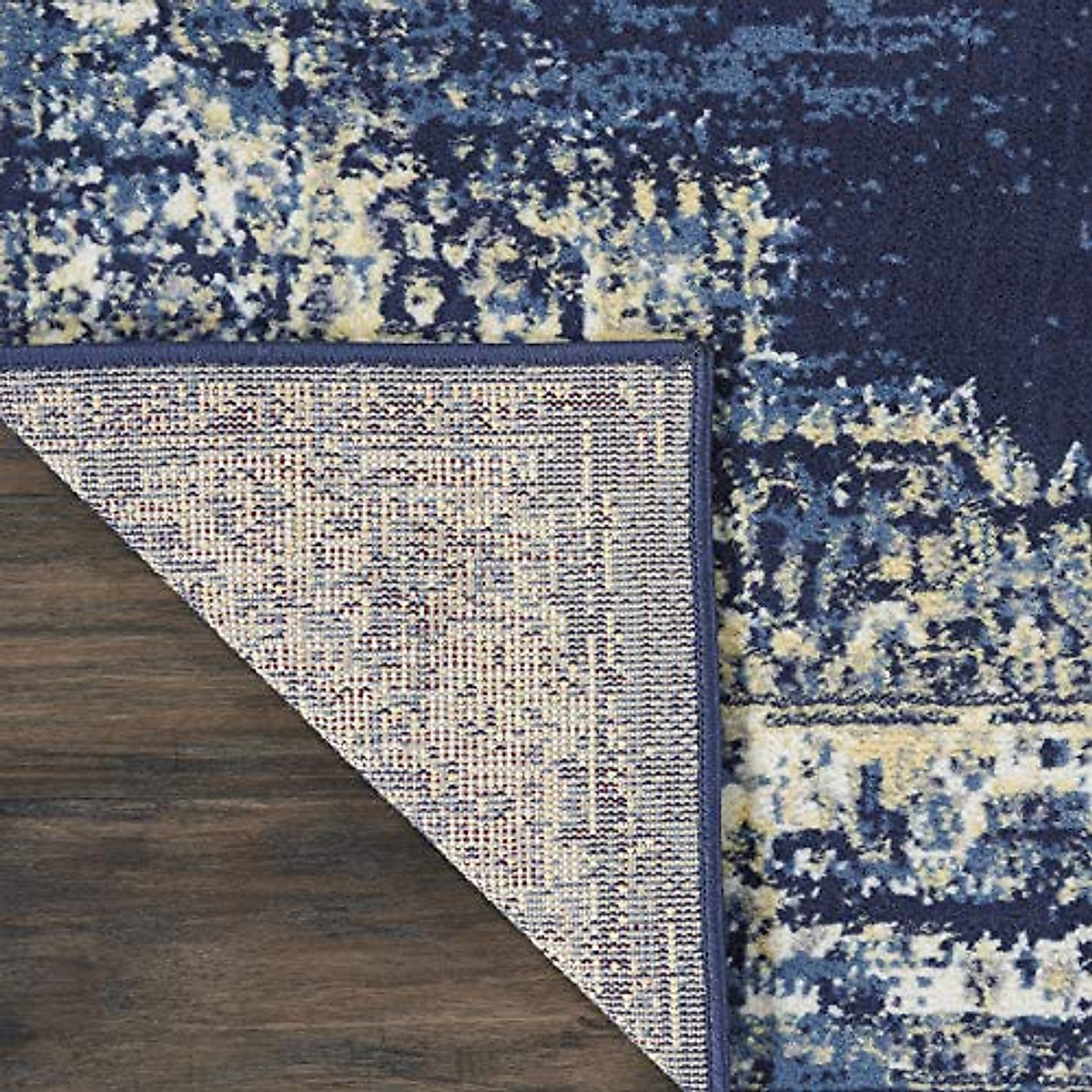 Nourison Grafix Navy Blue 5'3" x 7'3" Persian Area -Rug, Modern, Easy -Cleaning, Non Shedding, Bed Room, Living Room, Dining Room, Kitchen (5x7)
