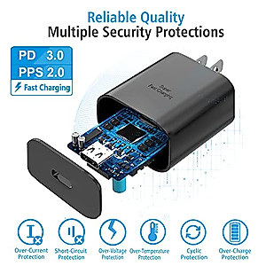 45W Super Fast Charger Type C for Samsung Charger Fast Charging, USB C Android Phone Charger for Samsung Galaxy S23 Ultra/S23/S23+/S22/S22 Ultra/S22+/Note 20/Note 10/S20/S21/S10/S9, Galaxy Tab S8/S7