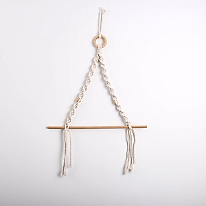 Eiyye Handmade Paper Towel Holder Boho Paper Towel Holder Cotton Rope Macrame Toilet Paper Holder Towel Rack for Bathroom Kitchen