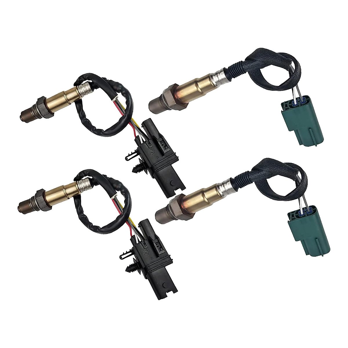 KUHTYB Oxygen Sensor 234-5060 234-4835 O2 Sensor Upstream Downstream Compatible with NISSAN ARMADA 2006-2005 5.6L, PATHFINDER 2004 5.6L, TITAN 2006-2004 5.6L Replacement for SG1570 SG1659 (4PCS)