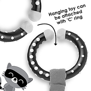 Diono Baby Racoon Character Car Seat Straps & Toy, Shoulder Pads for Baby, Infant, Toddler, 2 Pack Soft Seat Belt Cushion and Stroller Harness Covers Helps Prevent Strap Irritation
