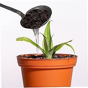 TEHAUX 4pcs Forged Iron Spoon Mini Scoop Metal Spoon Yard Scoops Mini Garden Shovel Vegetable Planting Tools Soil Excavator Spoon Multi-functional Spoon Dark Grey Hand Tools Forging