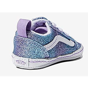 Vans, Old Skool Infant Crib Sneakers (Ombre Glitter - Multi/True White, 3)