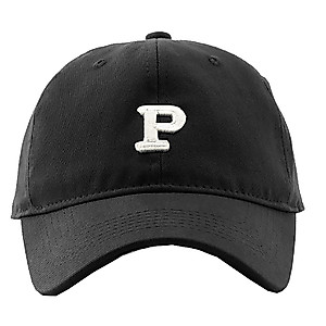 Men Women Letter Embroidered Baseball Cap, Cotton Adjustable Strap Outdoor Casual Hip Hot Hats Black
