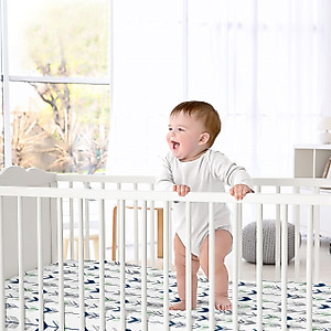Sweet Jojo Designs Fitted Crib Sheet for Grey, Navy Blue and Mint Woodland Arrow Baby/Toddler Bedding Set Collection - Arrow Print