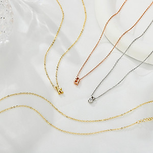 MONOOC Easter Gifts for Teens - Lowercase K Initial Necklace Tiny Initial Necklaces for Women Teen Girls Gold Necklace Letter Necklace Gold Initial Necklaces for Women Gold Jewelry Easter Gifts