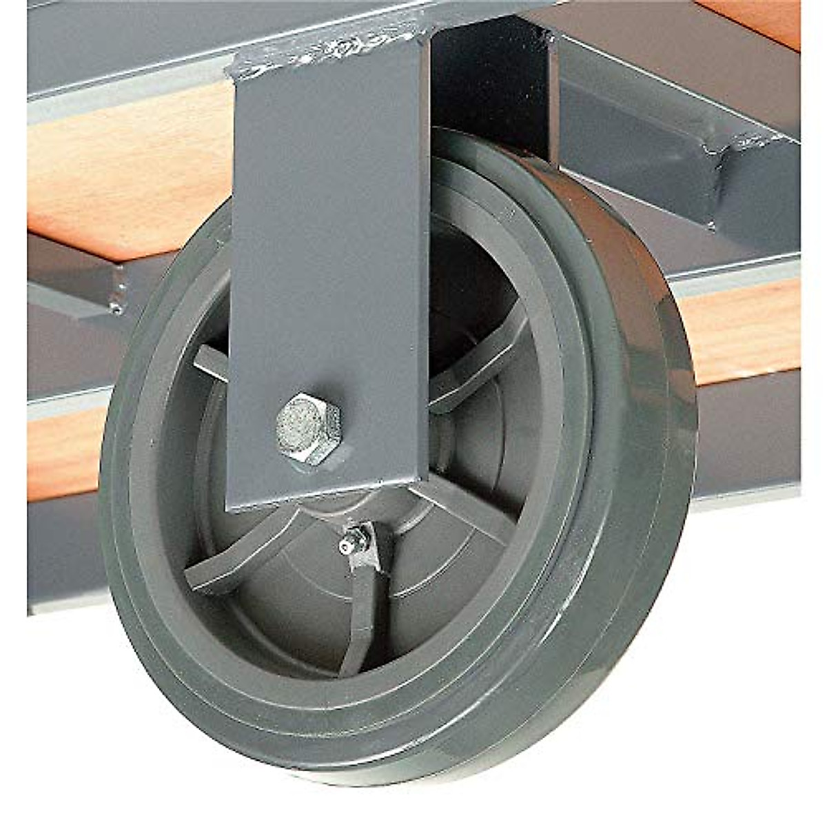 Global Industrial Wood Deck Narrow Aisle High End U-Boat Platform Truck 60 x 24 1500 Lb. Capacity