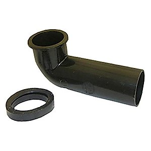 LASCO 39-9019 Insinkerator Disposal Replacement Plastic Outlet Elbow OEM No. 8219A with Seal,Black