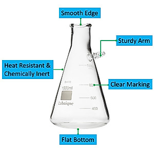 Glass Filtering Flask with Upper Tubulation, 500ml (Pack of 4)