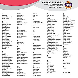 Lovable Labels Pre-Printed Farmhouse/Minimalist Pantry Labels - 168 Dishwasher Safe Pantry Container Labels Help Keep Your Pantry Storage Bins Containers Jars Bottles Canisters Organized
