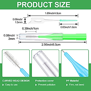 Zopeal 250 Pieces Braces Flossers Interdental Brush for Cleaner Tooth Toothpick Dental Teeth Flossing Head Oral Dental Hygiene Cleaning Tool Soft Dental Picks Refill Toothpick Cleaners (Fresh Color)