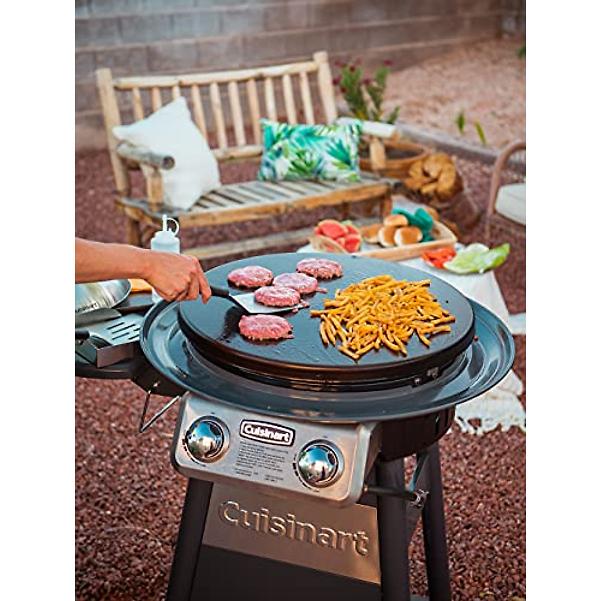 Cuisinart CGG-888 Outdoor Stainless Steel Lid, 360° Griddle Cooking Center