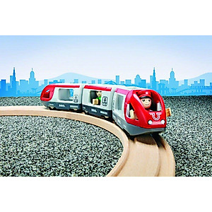 BRIO World 33505 - Travel Train Set - Premium 5 Piece Wooden Toy Set for Toddlers | Ideal Birthday Compatible with All BRIO Railway Toys
