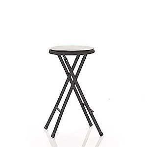 CoscoProducts COSCO 24" Vinyl Padded Folding Stool, Black, 4-Pack