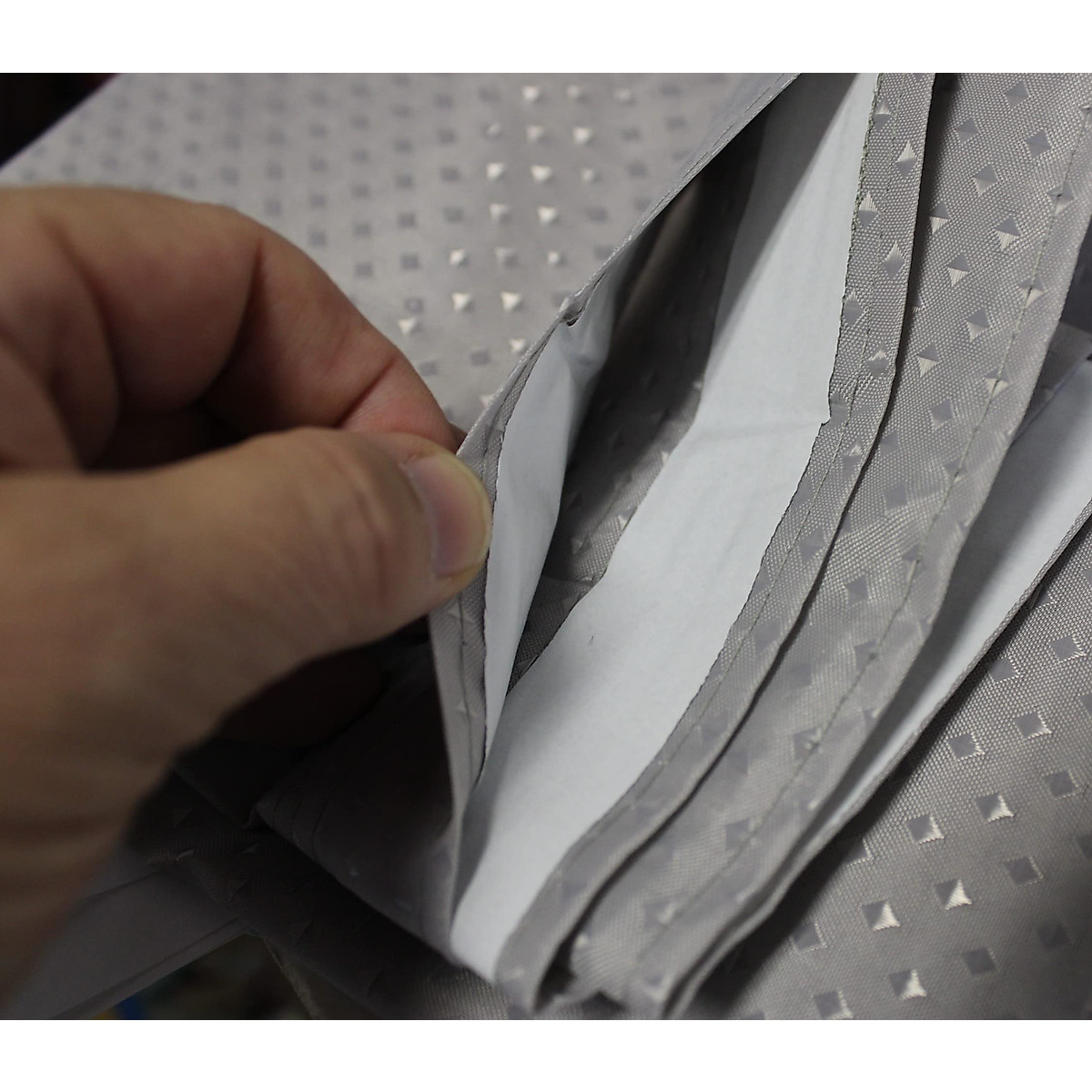 Diamond Stitch Fabric Bathroom Sink Skirt Utility Sink Waterproof Fits Standard Size Sinks Adds Bathroom Storage (Silver-Gray) Large