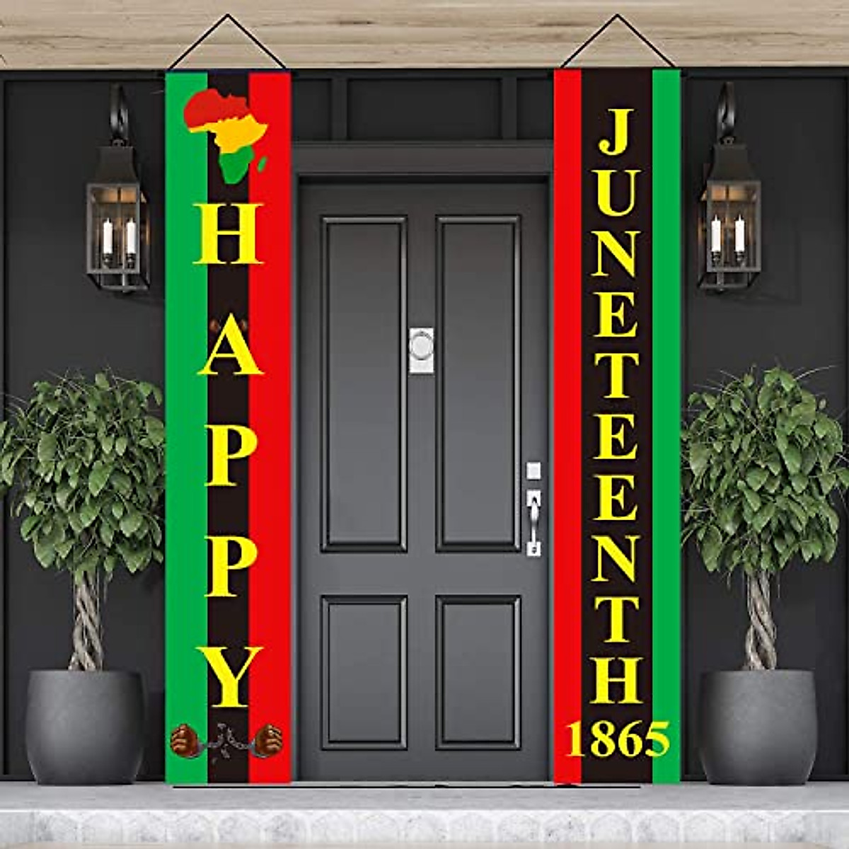Happy Juneteenth Banner & Porch Sign Decorations | Easy Indoor/Outdoor