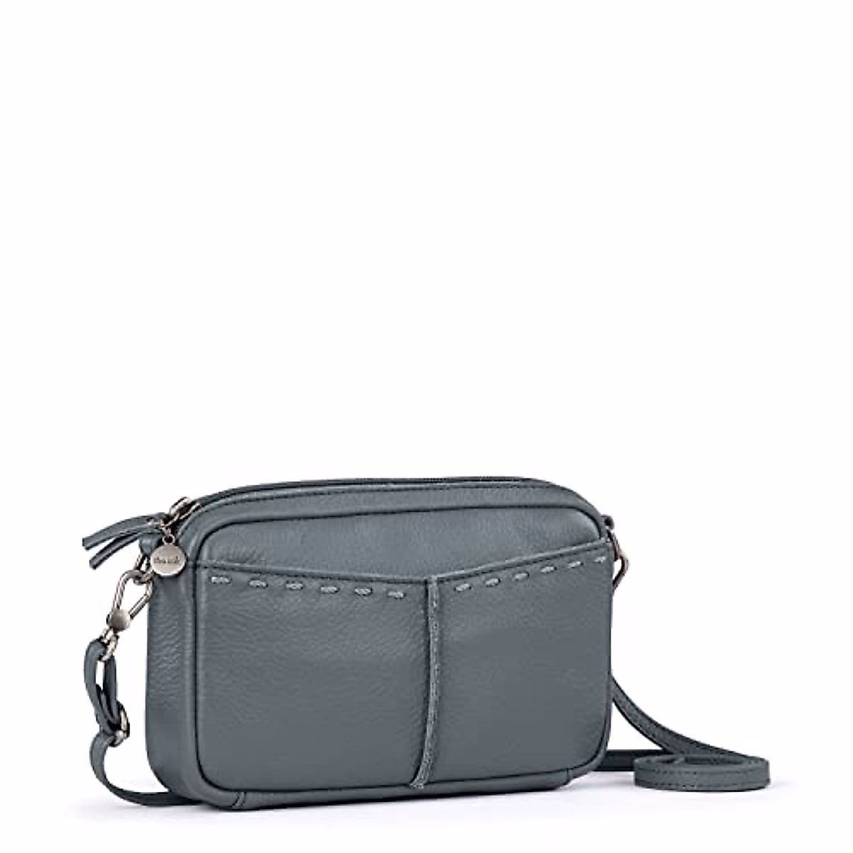 The Sak womens Cora Leather Crossbody, Dusty Blue, One Size US