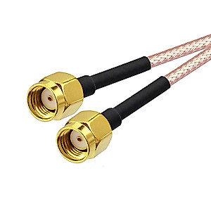 Bingfu RP-SMA Female Bulkhead Mount to Dual RP-SMA Male WiFi Antenna Adapter Splitter Cable 15cm 6 inch for WiFi Router Hotspot Wireless Mini PCI Express PCIE Network Card Adapter