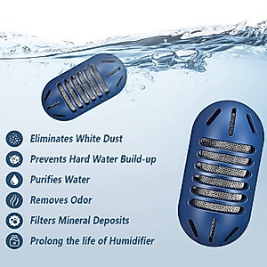 Unikstone Ultrasonic Demineralization Humidifier Replacement Cartridges Filters Mineral Deposits, Purifies Water (Pack of 6)