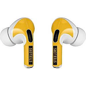 Skinit Decal Audio Skin Compatible with Apple AirPods Pro - Officially Licensed NFL Pittsburgh Steelers Yellow Performance Series Design