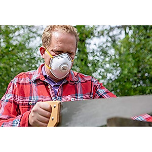 9116 Particulate Respirator Dust Mask with Valve, Two-Strap Cup Style Design, Lightweight with Cushioning Nose Foam, NIOSH Approved 10 Masks
