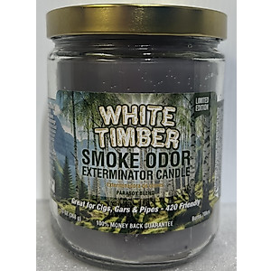 Smoke Odor Exterminator 13 oz Jar Candle,White Timber, (1) Candle.