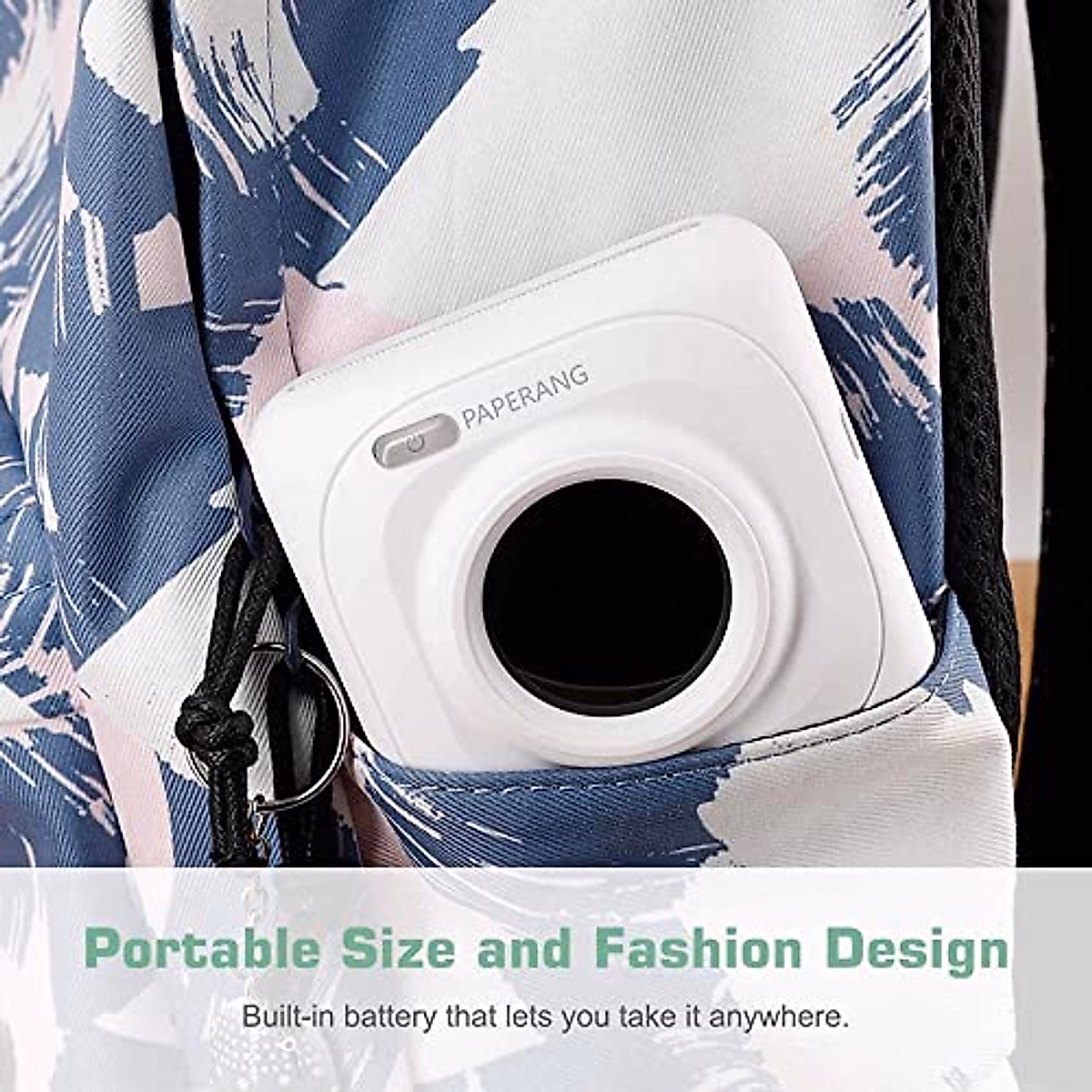 Rano Paperang P1 Small Pocket Thermal Lable Printer Wireless Bluetooth Configuration Inkless Printing (White) , White