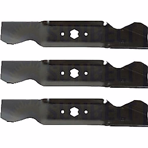 (3 Pack) Premium High Lift - Notched Replacement XHT Lawn Mower Blade Fits Toro/Wheel Horse 1120304 | 16.25" x 3" / H Pattern Hole