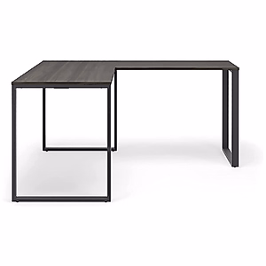 HON Basyx L-Shape Corner Computer Desk, Gray