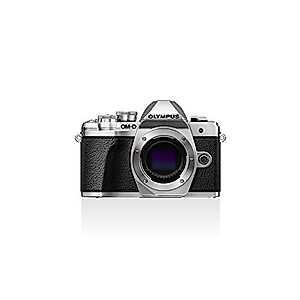 Olympus OM-D E-M10 Mark III Micro Four Thirds System Camera, 16 Megapixels, Image Stabilizer, Electronic Viewfinder, 4K Video, Silver