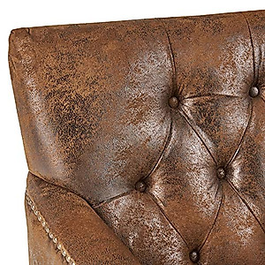 Christopher Knight Home Malone Tufted Club Chair, Brown 28D x 29.5W x 33.5H Inch