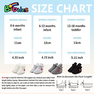 Babelvit Newborn Baby Boy Girl Soft Fleece Booties Stay On Infant Slippers Socks Shoe Non Skid Gripper Toddler First Walkers Winter Ankle Crib Shoes