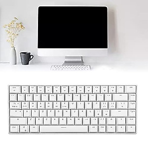BTIHCEUOT Gaming Keyboard, Wireless 2.4G RGB Backlit Ergonomic Layout Type C Wired Mechanical Keyboard 82 Keys for Desktop for Laptop for