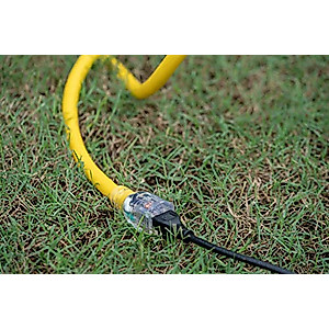 Woods Southwire 02688 10/3 50-Foot Vinyl Outdoor Extension Cord with Lighted End ; Yellow ; 50 ft - 26888802