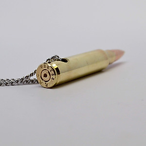 Remington 223 Bullet Necklace Hand Polished Brass and Copper Finish