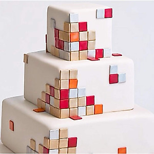 3Pcs Square Plunger Cutters Set Fondant Sugarcraft Decorating Cutters Tools-Tiny(0.6")