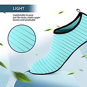 BowenBo Water Sports Barefoot Women's Men's Outdoor Beach Swimming Aqua Socks Quick-Dry Boating Fishing Diving Surfing Exercise (34-35,Green)