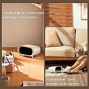 Outdoor Garden Heater 600W/300W Portable Electric Space Heater Safe And Quiet Ceramic Heater Fan Heat Up 50 Square Feet For Office Bedroom Desk Use Patio Heater (Color : Grey)